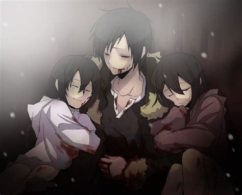 Orihara Izaya Orihara Mairu And Orihara Kururi Durarara Drawn By