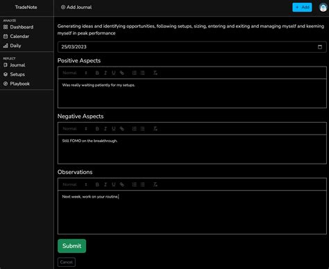 Github Eleven Trading Tradenote Tradenote Is An Open Source Trading Journal That Helps