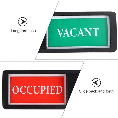 Blackvacant Busy Sign Sliding Door Sign Do Not Disturb Restroom Sign