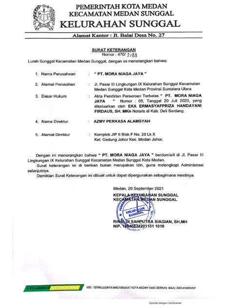 B 8 Surat Keterangan Domisili Perusahaan Skdp Pdf