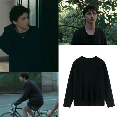 Call Me By Your Name Andre Cmbyn Elio Sweater Black Round Neck Hoodie