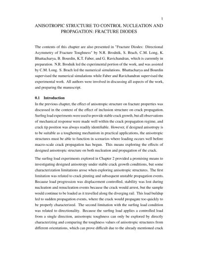Anisotropic Structure To Control Nucleation And Propagation Fracture Diodes