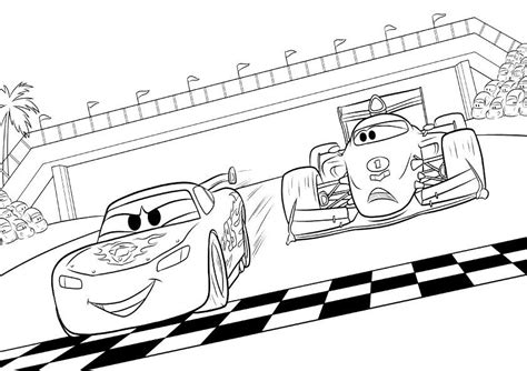 Lightning Mcqueen Racing Coloring Pages