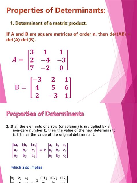 5 properties of determinants pdf