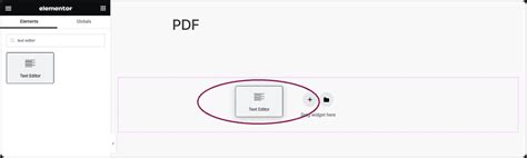 create a pdf download button elementor