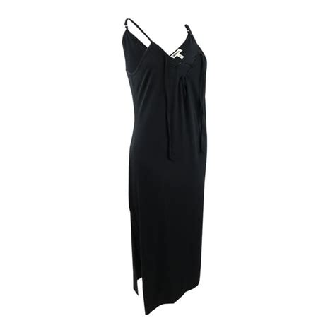 Miken Womens Lace Up Dress Swim Cover Up S Black