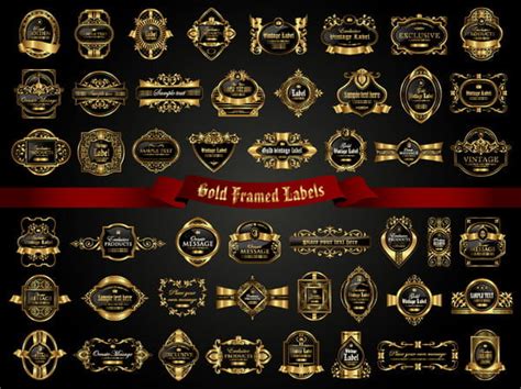 클래식 골든 라벨 럭셔리 벡터 Eps Uidownload