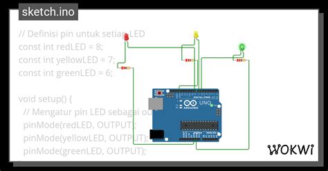 Lampu LED ROSA MALOLA Wokwi ESP STM Arduino Simulator