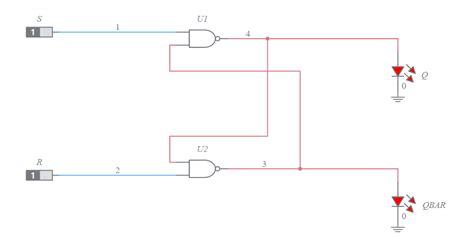 SR Latch NAND Gate Multisim Live