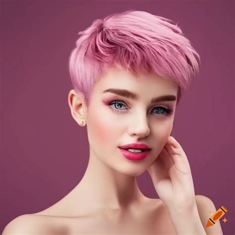 Pastel Pink Pixie Haircut