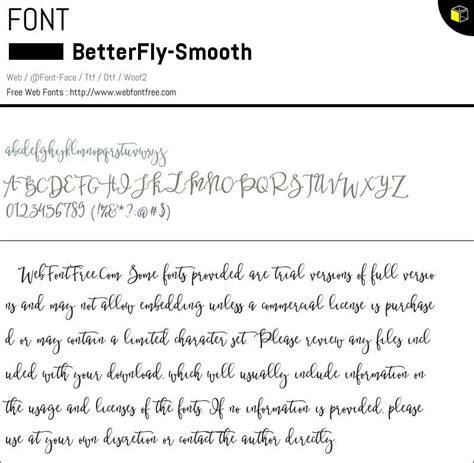 Betterfly Smooth Fonts Downloads Webfontfreecom