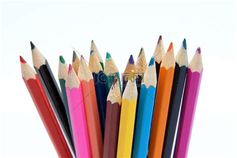 彩色铅笔高清摄影大图 千库网