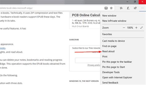 Read Aloud In Microsoft Edge On Windows 10