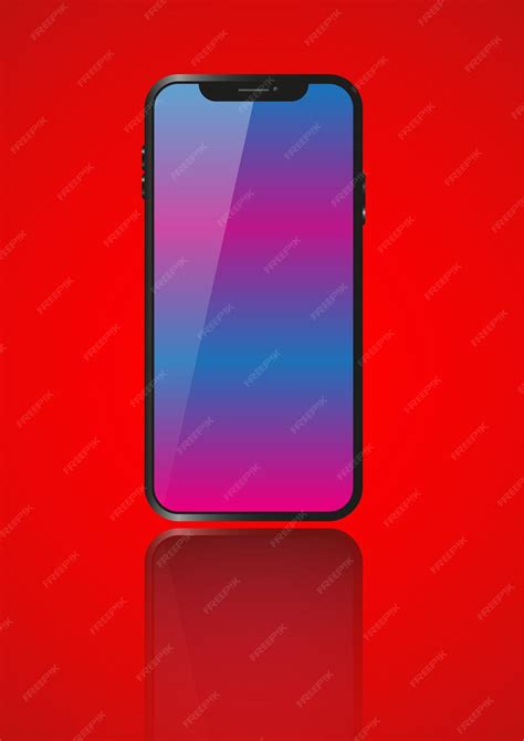 Premium Vector Vector Modern Smartphone Device Colourfu Gradient Element Showcase Mockup