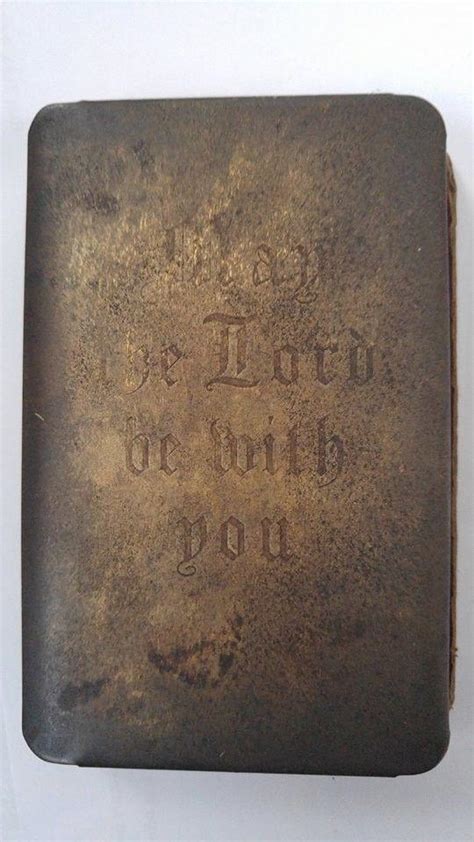 Ww2 Soldier Bulletproof Pocket Bible Metal Heart Shield May The Lord Be