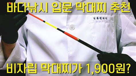 바다낚시 초보 비자립 막대찌 추천 가성비 낚시용품 Youtube