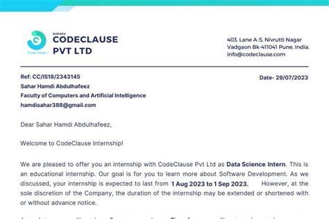 Sahar Hamdi On Linkedin Datascience Internship Codeclause