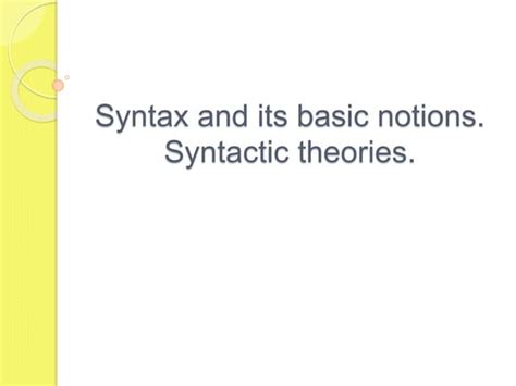 ppt introduction to syntax pptx programming languages computing