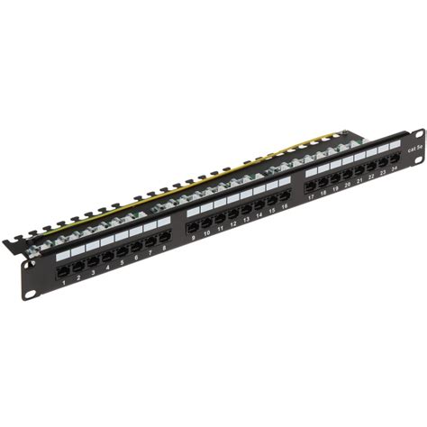 Patch Panel 24 Porturi Utp Cat5 Cu Suport Cabluri