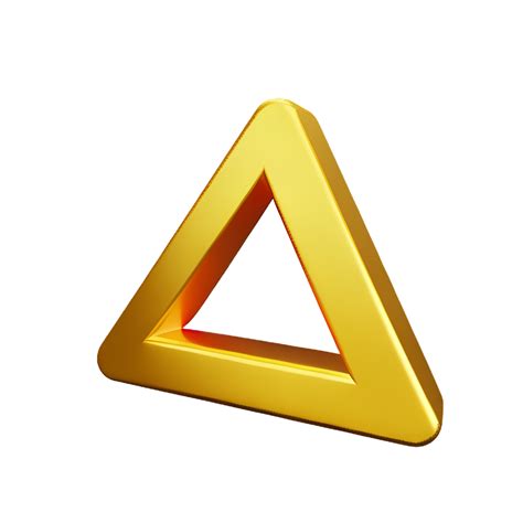 Triangle 3d Rendering Icon Illustration 28577792 Png