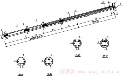 附录a预应力锚杆结构图 岩土锚杆与喷射混凝土支护工程技术规范gb 50086 2015 规范大全