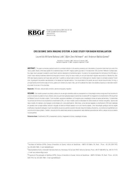 Pdf Crs Seismic Data Imaging System A Case Publicationscrs4it