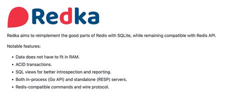 用 sqlite 重塑 redis 的技术革新 github精选 “世界你我他，开源靠大家！”