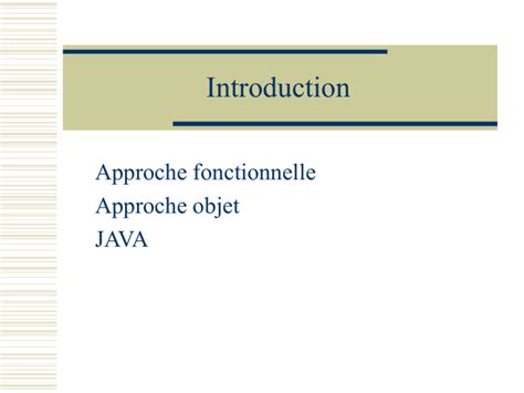 La Programmation Orientée Objet