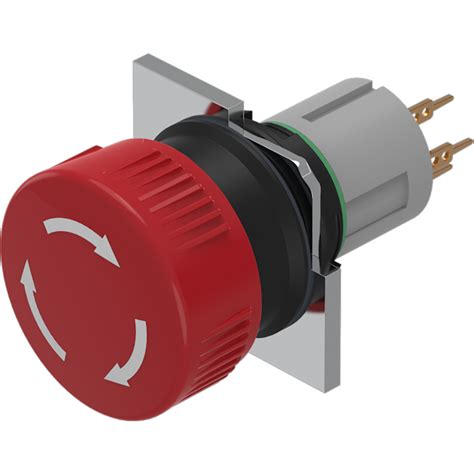Eao 51 256 026 E Stop Red 24 5mm 1nc Maintained Twist To Unlock