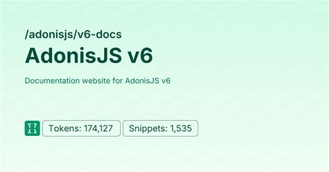 Adonisjs V6