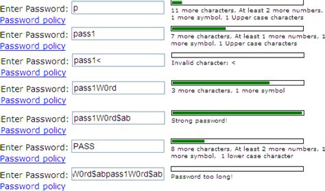 Aspnet Password Strength Indicator Using Jquery And Xml