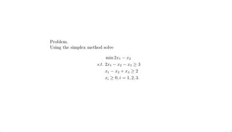 Solved Problem Using The Simplex Method Solve St