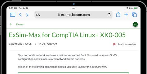 XK CompTIA Linux Practice Exam Boson