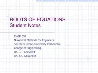 PPT Roots Of Equations Methods And Analysis PowerPoint Presentation ID