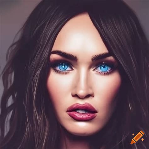 Portrait Of A Celebrity With Blue Catlike Eyes