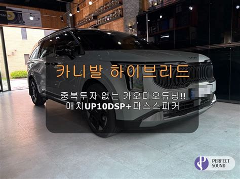 카니발 하이브리드 중복투자없는 카오디오튜닝 매치up10dsp파스스피커 작업 사진들