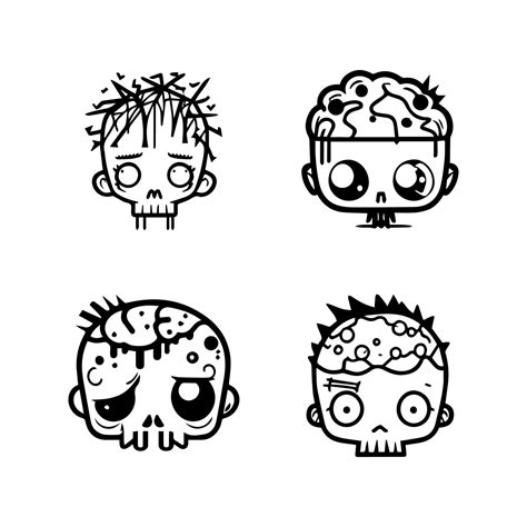 Looking For Something Cute And Creepy Check Out Our Kawaii Zombie Head Collection Each One Hand
