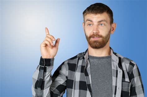 Premium Photo Portrait Of Man Pointing