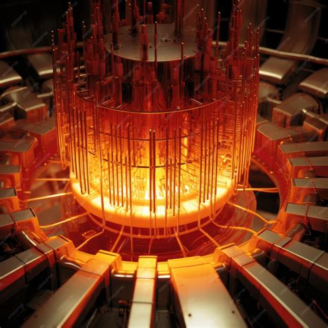 Premium Ai Image Closeup Of Nuclear Reactor Core