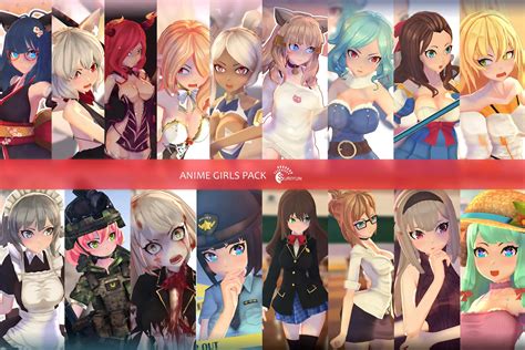 Anime Girls Pack Unityhub Pro бесплатные ассеты для Unity и Unreal