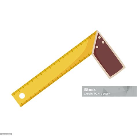 Measuring Angle Construction Instrument Cartoon Illustration Building Tools Or Service Trowel