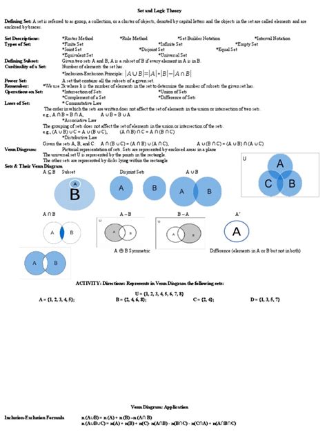 Set And Logic Theory Pdf Inequality Mathematics Set Mathematics