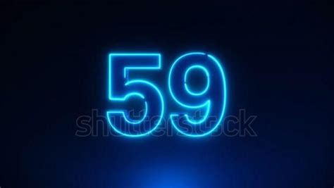 Blue Neon Light 60 Seconds Countdown On Black Background Running Dynamic Light Artofit