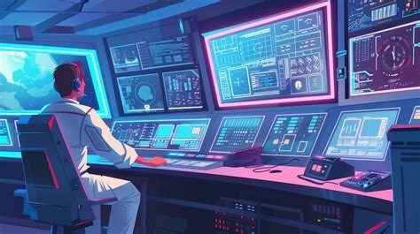 Premium Photo An Engineer Working On A Space Mission In A Control Room They Are Monitoring