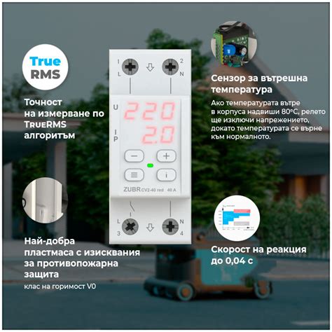 Реле за следене контрол и за защита от напрежение с термозащита Zubr Cv2 63 Red цени