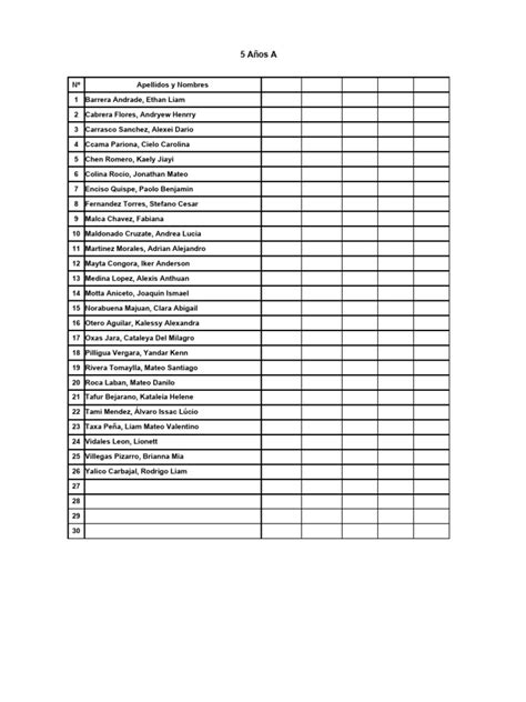 Lista De Alumnos 2023 Pdf