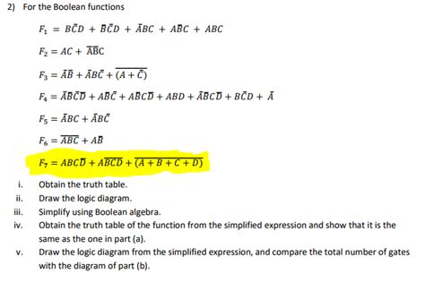 Solved 2 For The Boolean Functions F1 Bcd Bcd Bc