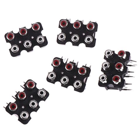 Extra Sweet Falsh Sale Pcs Holes RCA Female Stereo Audio Jack AV Audio Input Socket