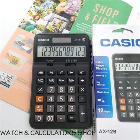 📌เครื่องคิดเลขcasio รุ่น Ax 12b📌 ⚡จอภาพ Lcd แสดงตัวเลข ขนาดใหญ่ 12 หลัก ⚡คำนวณตามหลักพีชคณิต