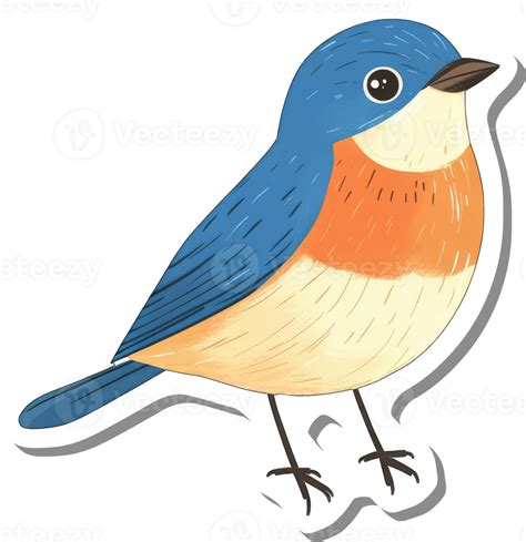 A Colorful Cartoon Illustration Of A Small Bird 55382160 Png